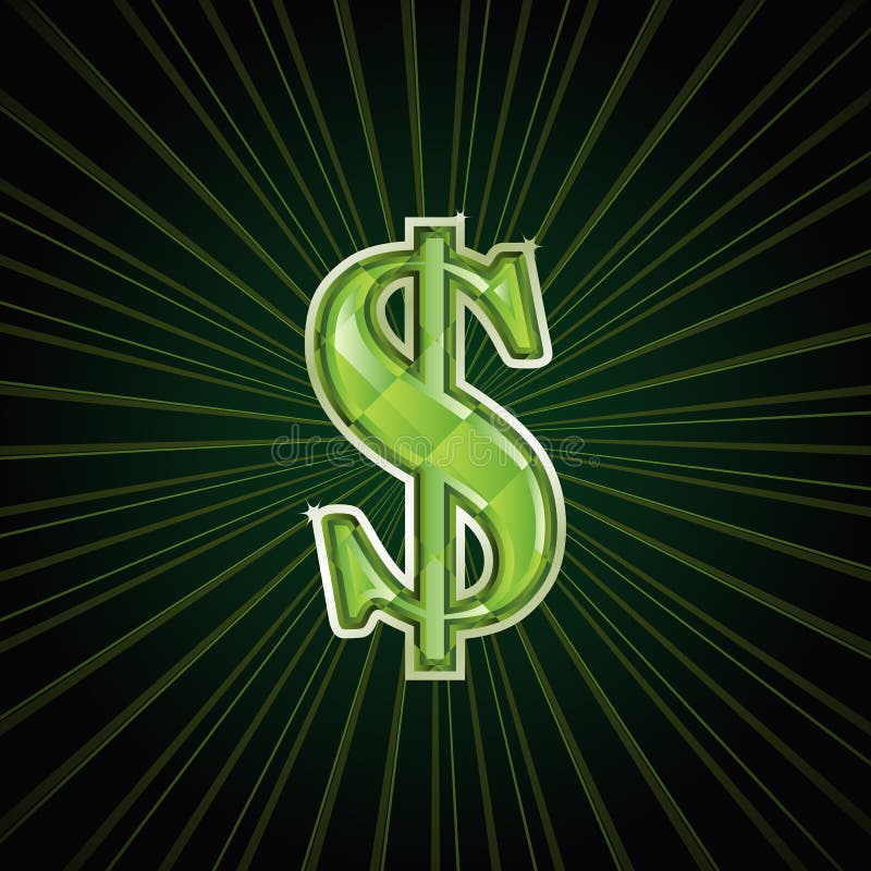 Dollar Signs Black Background