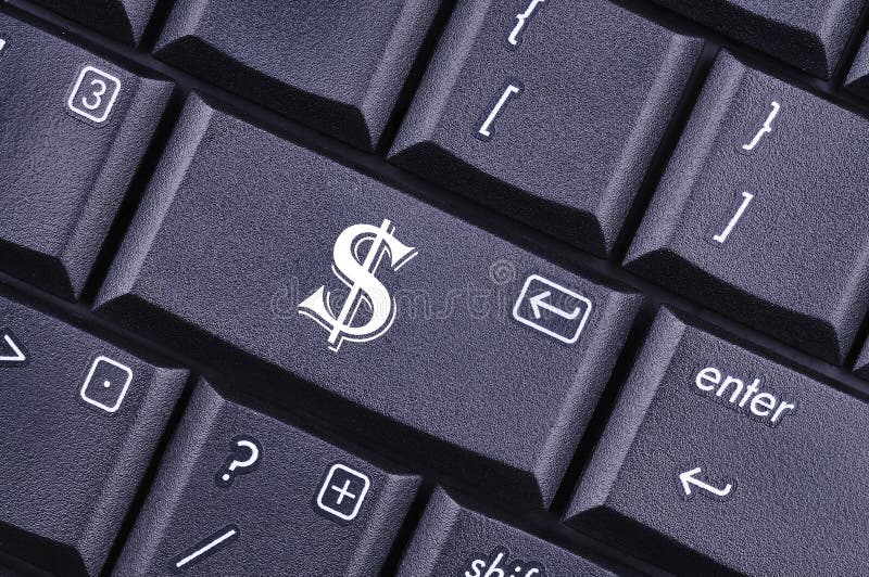 Dollar Sign on Computer Keyboard Stock Photo - Image of accessory ...