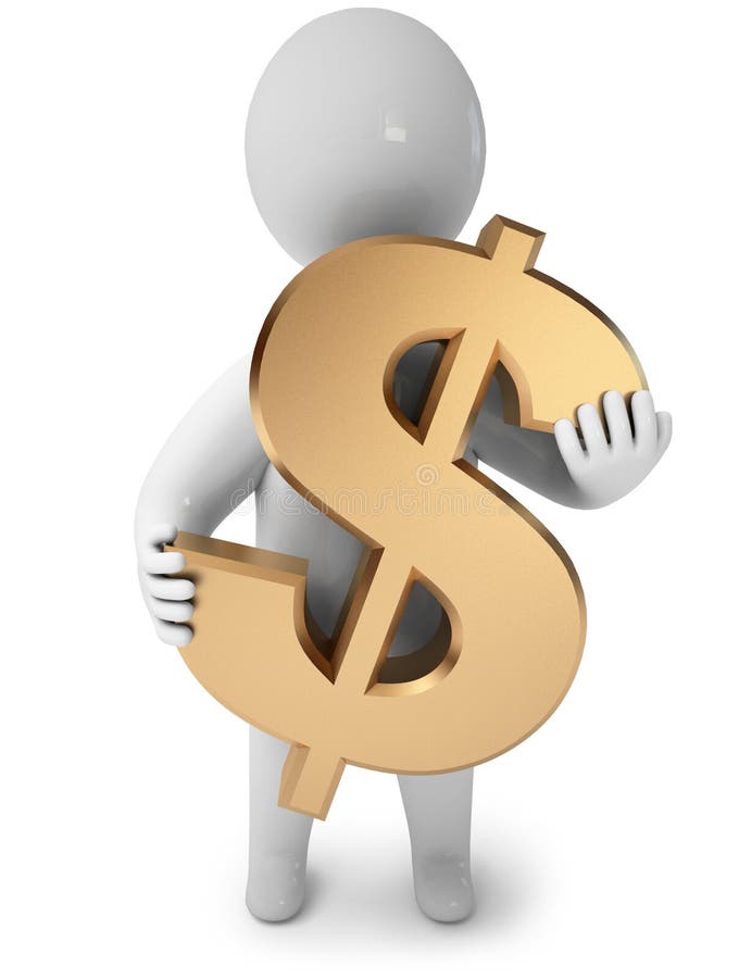 Dollar chrome symbol stock illustration. Illustration of human - 3440359