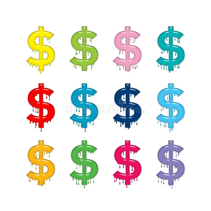 Dollar Sign Dripping Stock Illustrations – 46 Dollar Sign Dripping ...