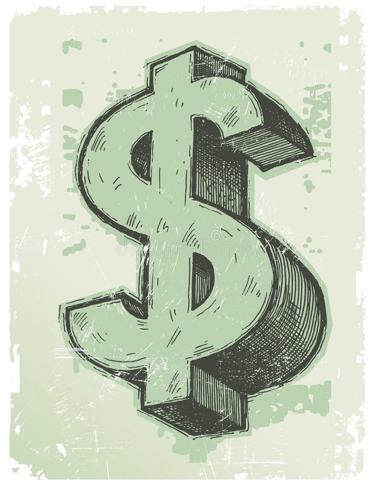 Pencil Drawing Dollar Sign Stock Illustrations – 811 Pencil Drawing ...