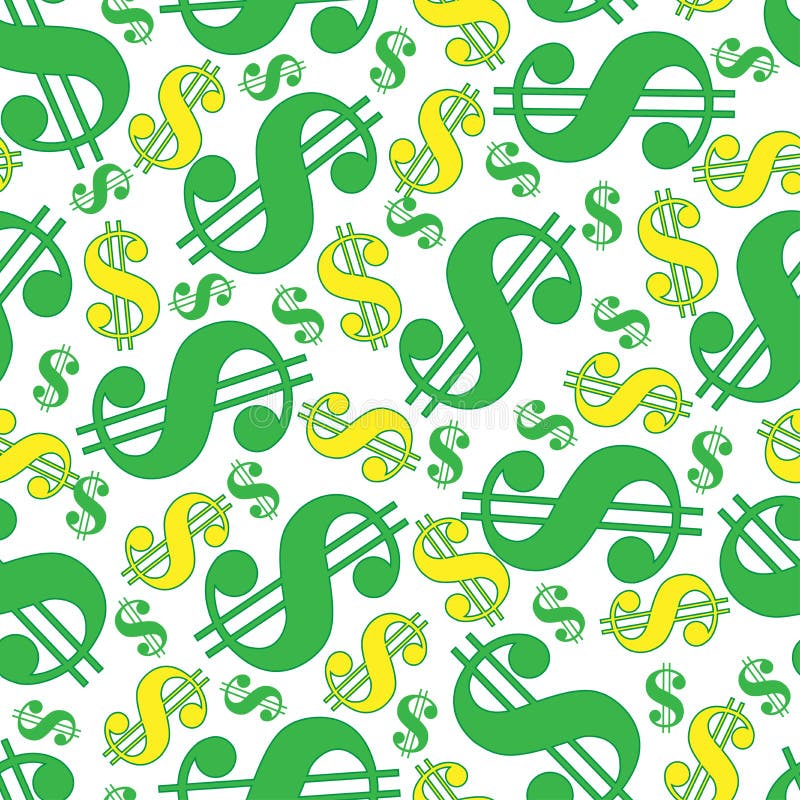 Dollar Sign Abstract Seamless Background Stock Vector - Illustration of ...