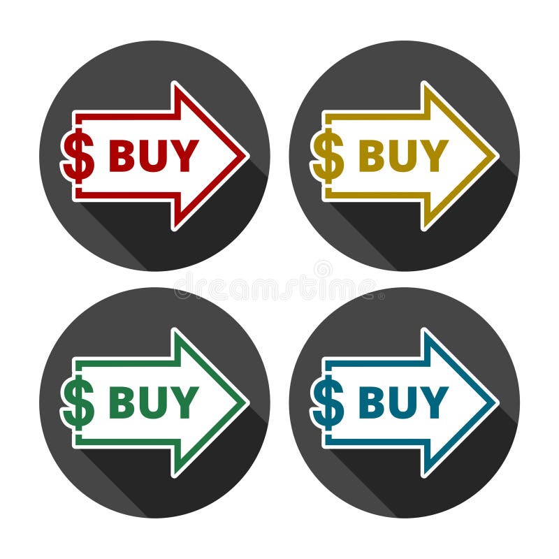 Dollar Sign with Arrow, Buy Icon Stock Vector - Illustration of euro ...