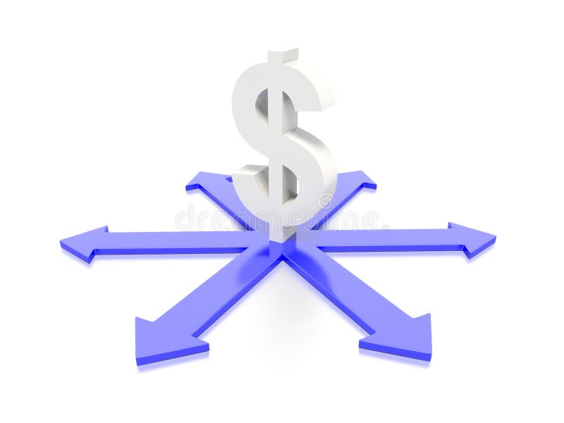 Dollar Sign with Arrow Concept Graphic Stock Illustration ...