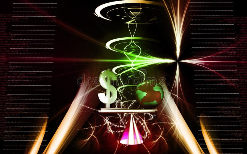 Dollar sign balance stock illustration. Illustration of digital - 9662440