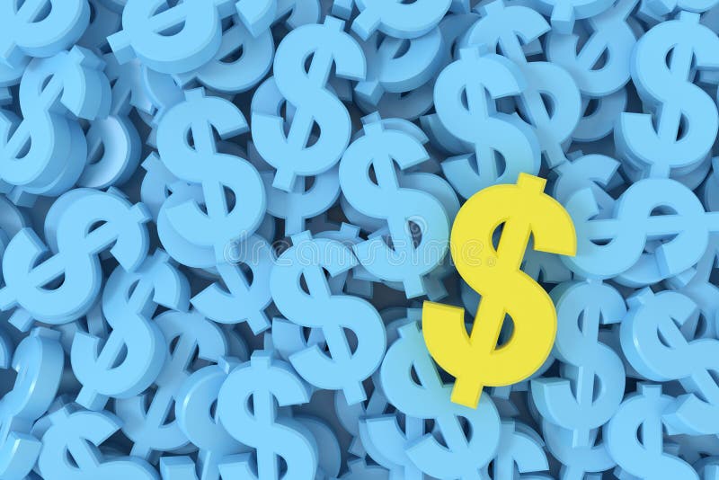 Dollar Sign Banner. 3D Rendering Stock Illustration - Illustration of ...