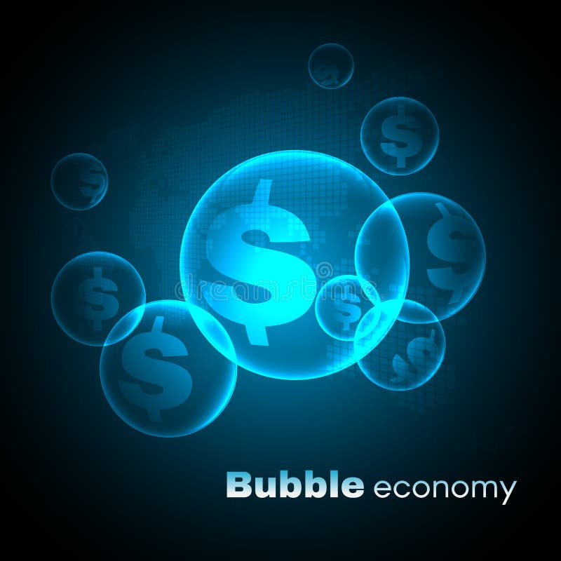 Blue Economic Background stock illustration. Illustration of banking ...