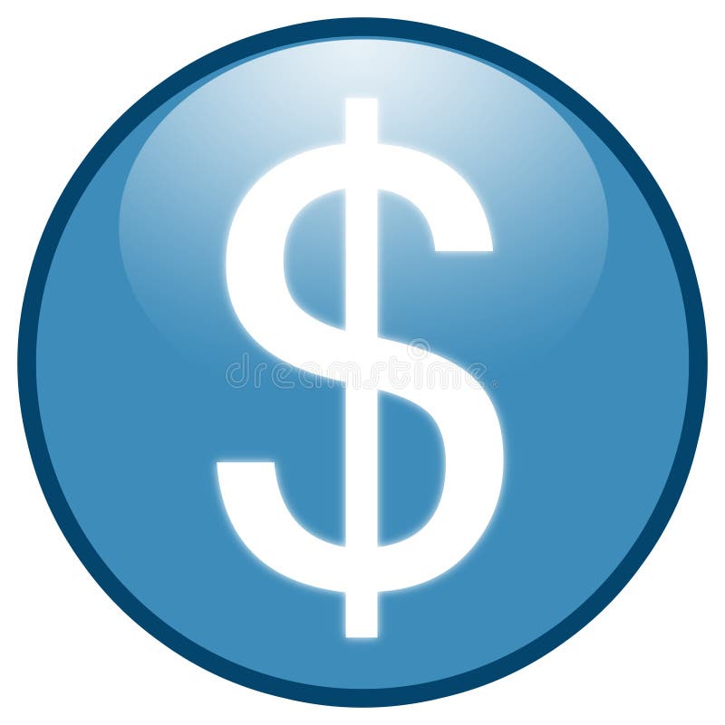 Blue Dollar Icon