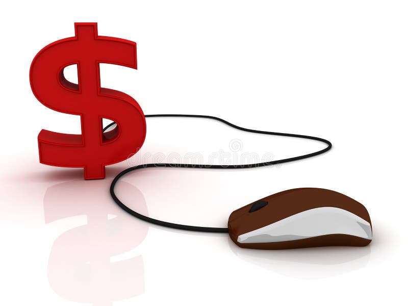 Dollar Sign with Computer Mouse Stock Illustration - Illustration of ...