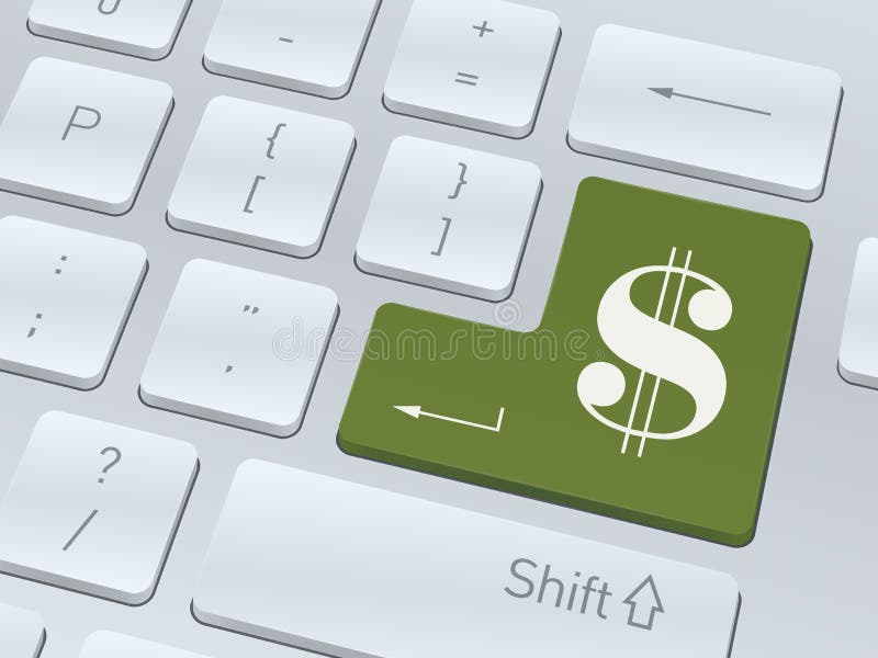 Computer Keyboard With Dollar Sign Key Stock Vector - Illustration of ... Computer Keyboard With Dollar Sign Key Stock Vector - Illustration of ...