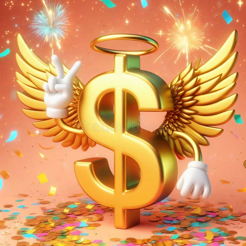 Dollar Sign with Fireworks Symbolizing Wealth, Celebration, and ...