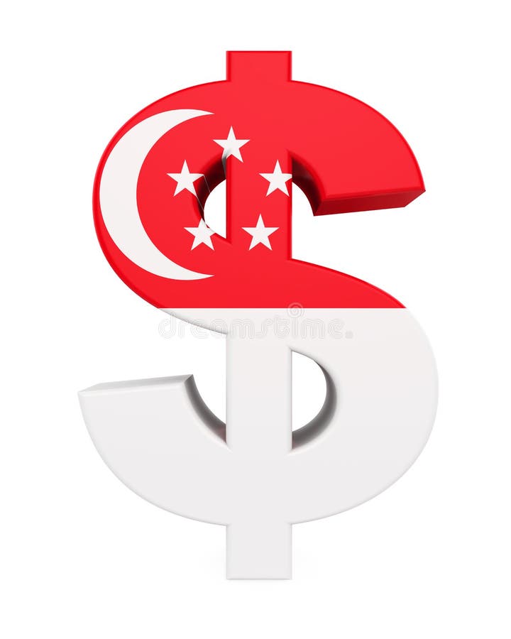 Singapore Dollar Means Foreign Currency And Banknote Stock Illustration ...