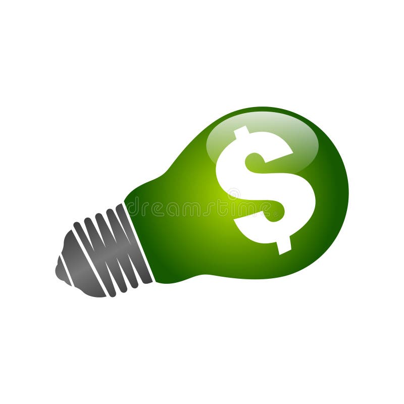 Dollar Sign Green Light Bulb Icon Vector Logo Template Stock Vector ...