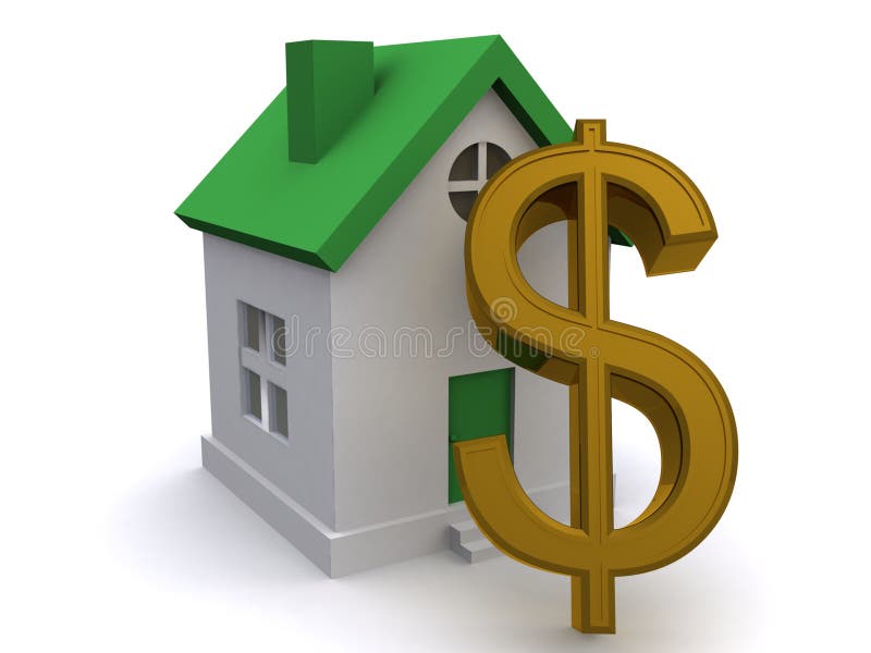 Dollar sign and house stock illustration. Illustration of money - 17863097