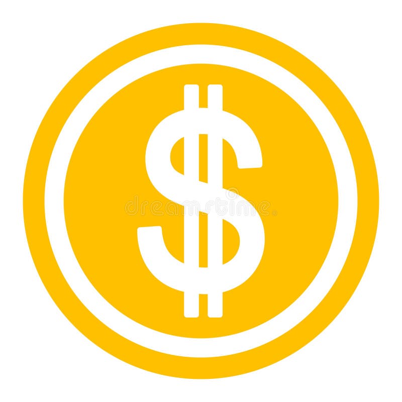Dollar sign icon stock vector. Illustration of sign - 323793632