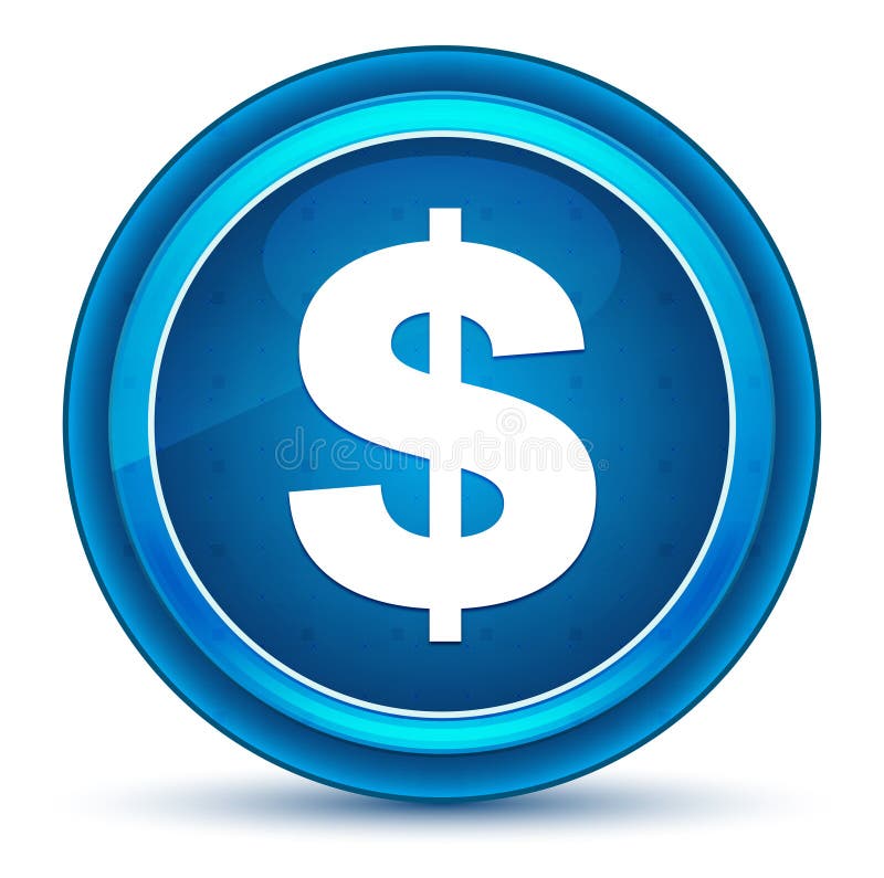 Dollar Sign Icon Eyeball Blue Round Button Stock Illustration ...