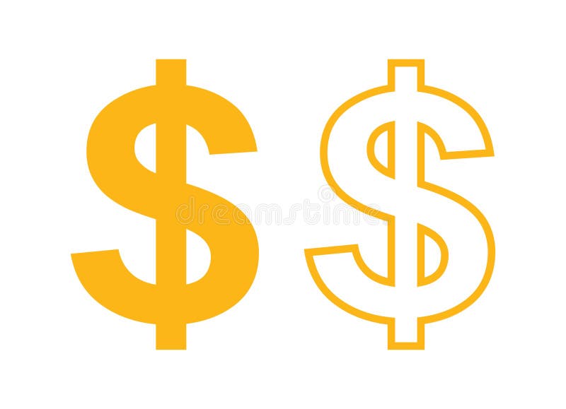 Dollar sign icon stock vector. Illustration of vector - 322848601