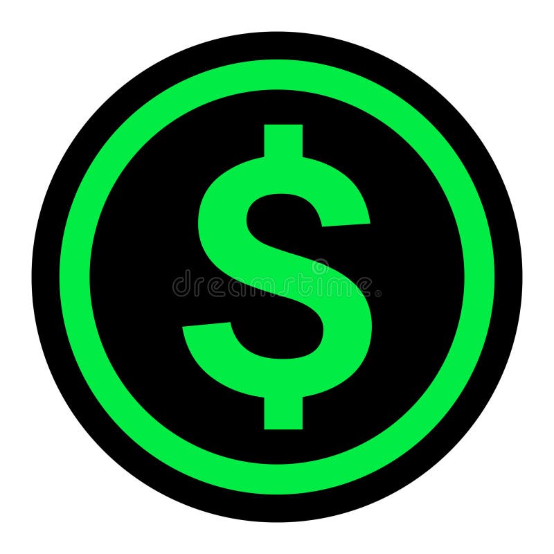 Dollar sign icon stock vector. Illustration of sign - 323792701