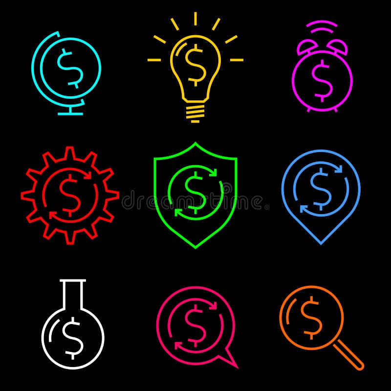 Dollar sign ideas stock vector. Illustration of minimalistic - 69203073