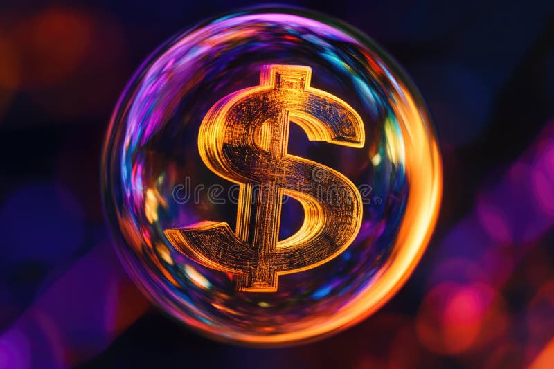 Dollar Sign InSide Bubble stock image. Image of currency - 381703361