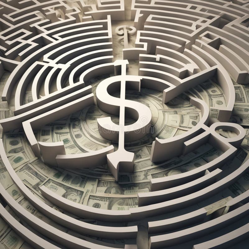 Dollar Sign Labyrinth Navigating Financial Complexity Stock ...