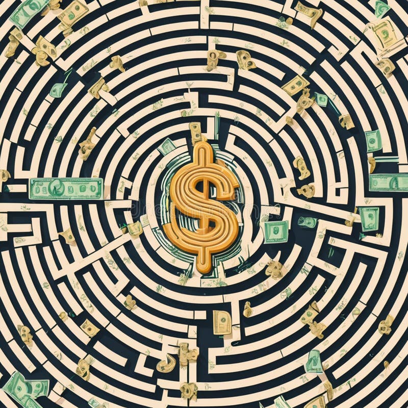 Dollar Sign Labyrinth Navigating Financial Complexity Stock ...