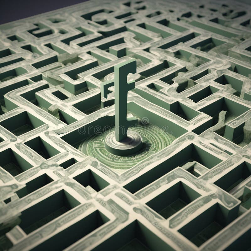Dollar Sign Labyrinth Navigating Financial Complexity Stock ...