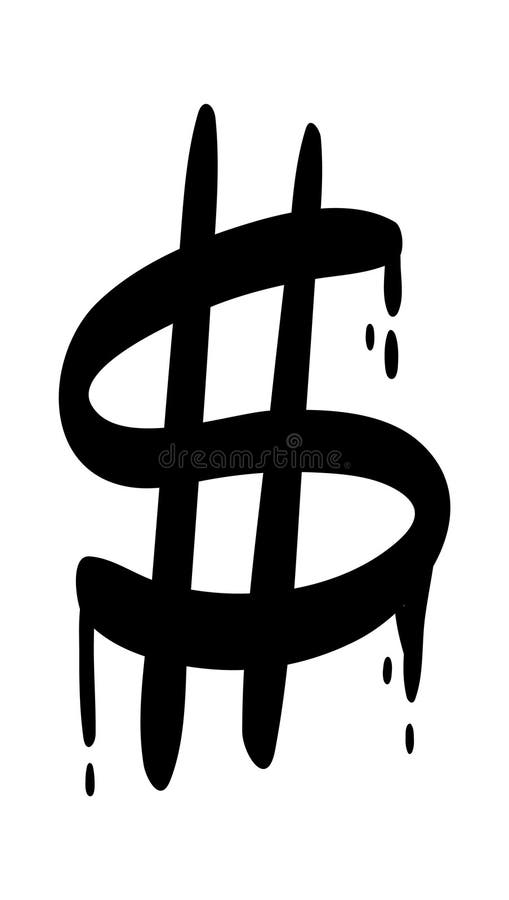Splatter Dollar Sign Vector