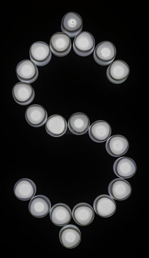 Dollar Sign Lights on Black Background Stock Photo - Image of night ...