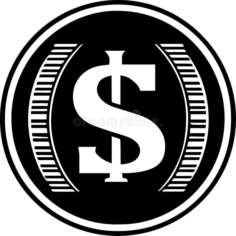 Dollar Sign Logo Monochrome Design Style Stock Vector - Illustration of ...