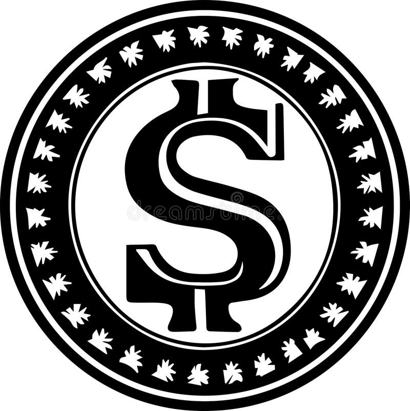 Dollar Sign Logo Monochrome Design Style Stock Vector - Illustration of ...