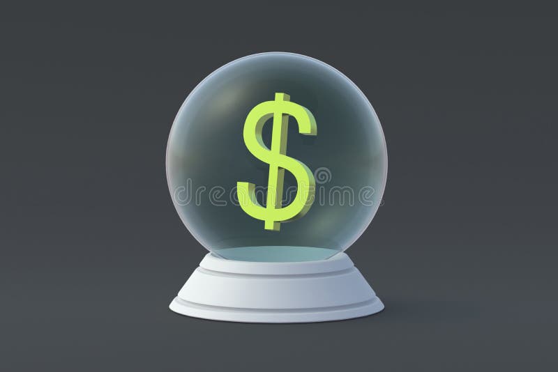 Dollar Sign in Magic Glass Sphere Stock Illustration - Illustration of ...