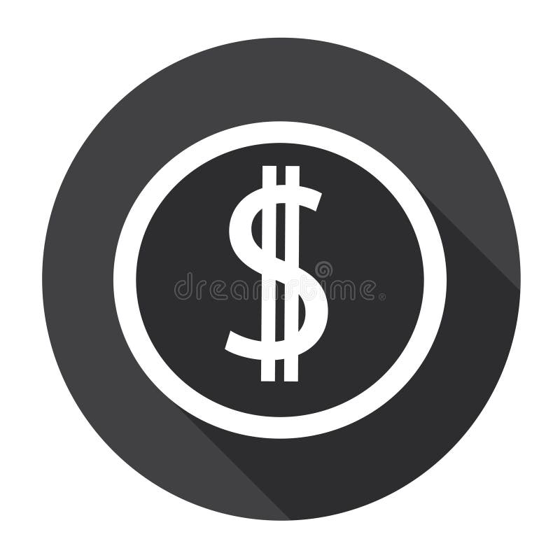 Dollar Sign Money Web Icon stock vector. Illustration of circle - 78362795