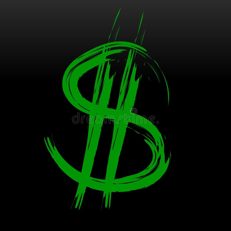 Brush Stroke Dollar Symbol Stock Illustrations – 515 Brush Stroke ...