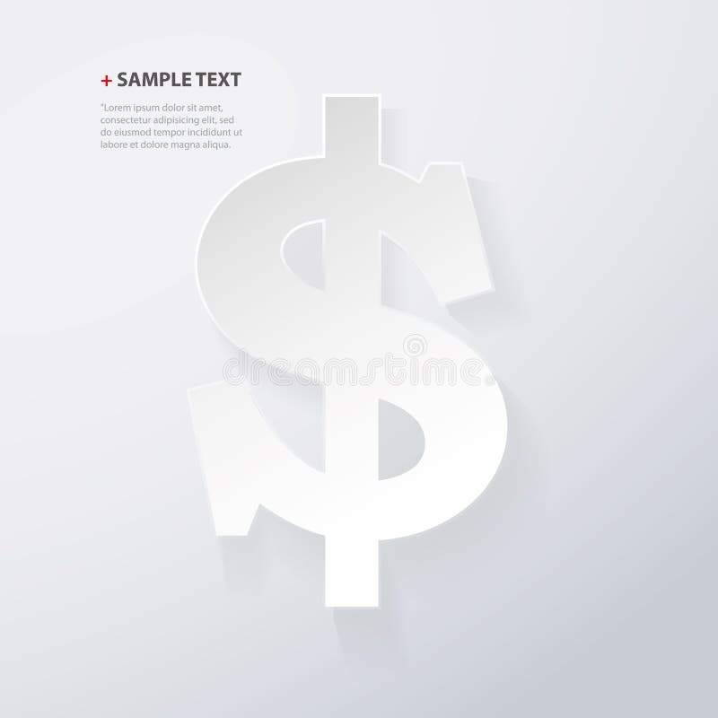 Dollar Sign Papercut Design Stock Vector - Illustration of exchange ...