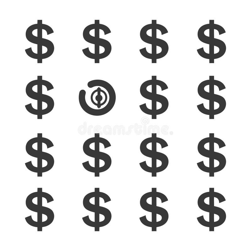 Dollar Sign Pattern with Circular Symbol in the Center Stock ...