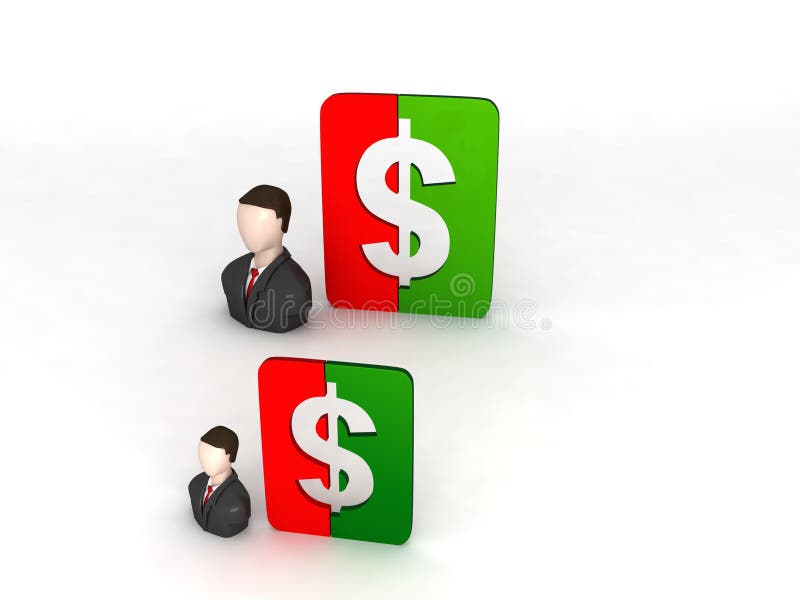 Dollar sign with people stock illustration. Illustration of isolated ...