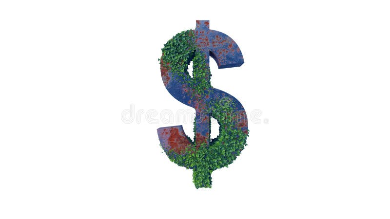Rusty dollar sign stock illustration. Illustration of interest - 35537512
