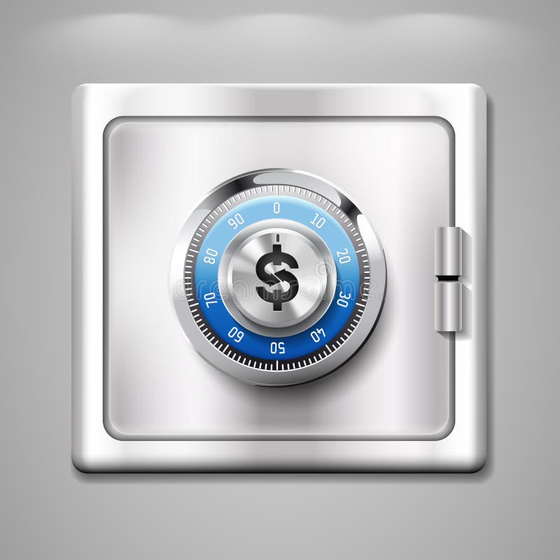 Dollar sign 4 stock vector. Illustration of lock, savings - 43071960