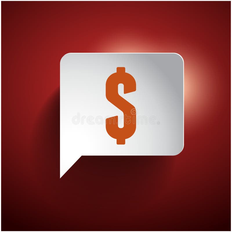 Dollar sign speech bubble stock vector. Illustration of economy - 29261098