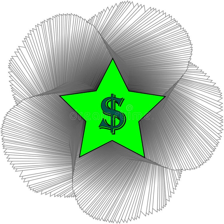 Dollar Sign Star stock vector. Illustration of income - 8464031