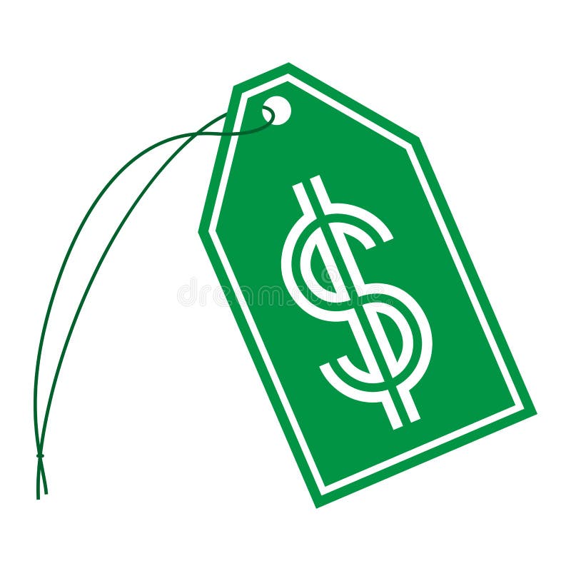 Dollar Sign String Tag stock illustration. Illustration of resource ...
