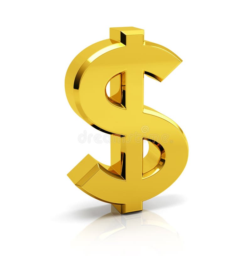Gold Dollar Sign. US Dollar Currency Symbol. Stock Image - Image of ...