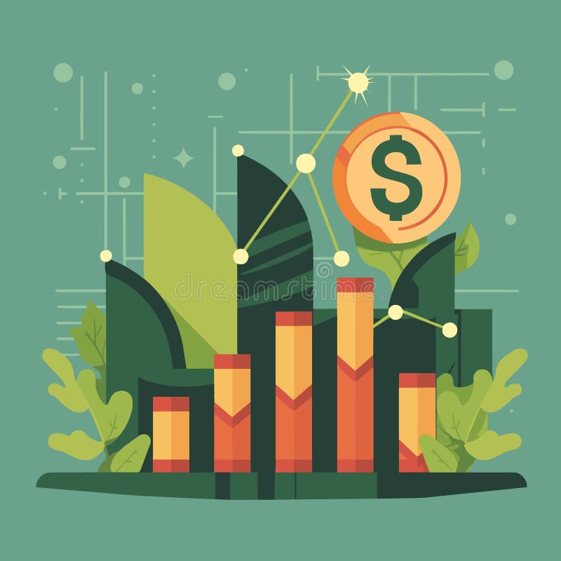 A Dollar Sign is on Top of a Graph that Shows a Line Going Up Stock ...