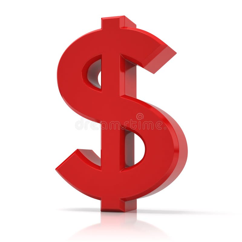 Red dollar sign. stock photo. Image of currency, symbol - 181061716
