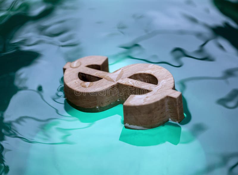 Dollar sign on the water stock image. Image of reliability - 95684047