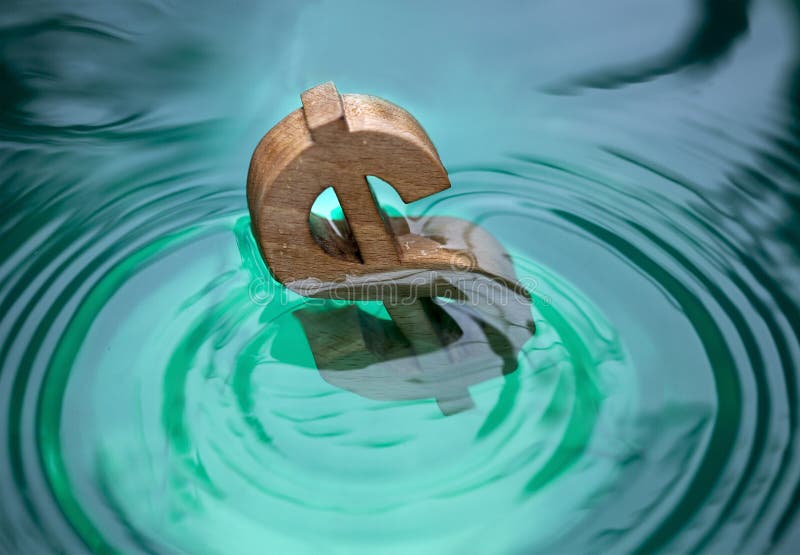 Dollar sign on the water stock image. Image of dependability - 95689889