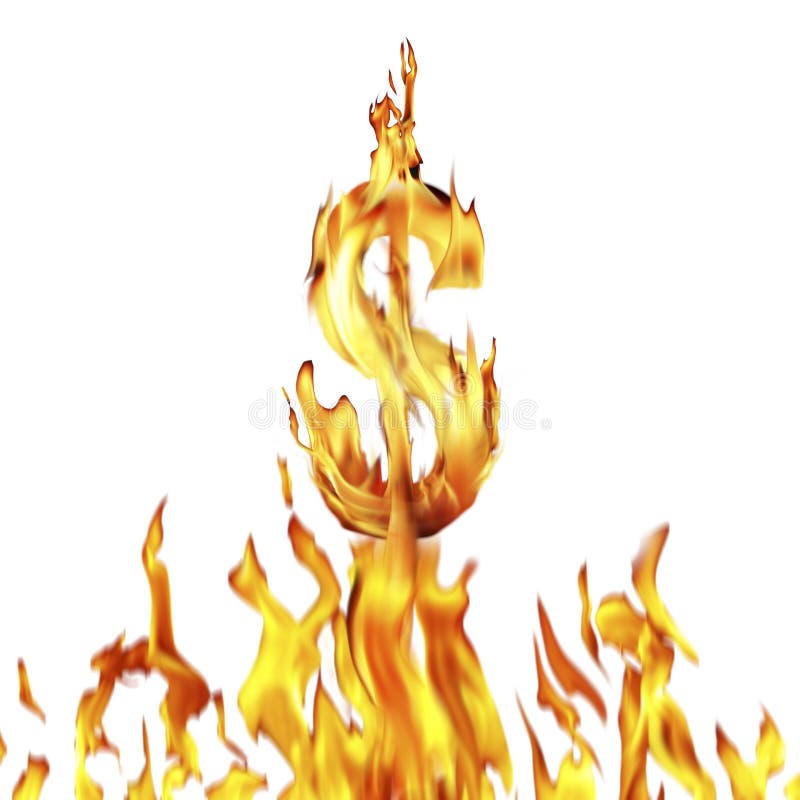 Dollar sign on white stock illustration. Illustration of loan - 119687599