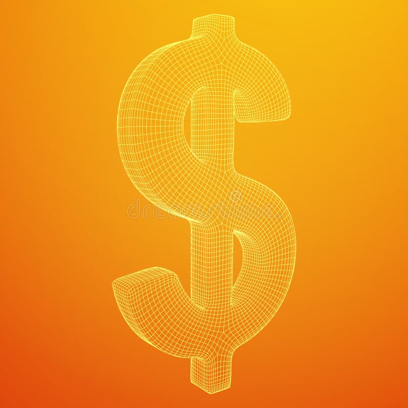 Dollar Sign Wireframe Vector Stock Vector - Illustration of bars ...