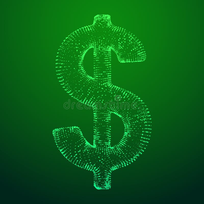 Dollar Sign Wireframe Vector Stock Vector - Illustration of mesh ...